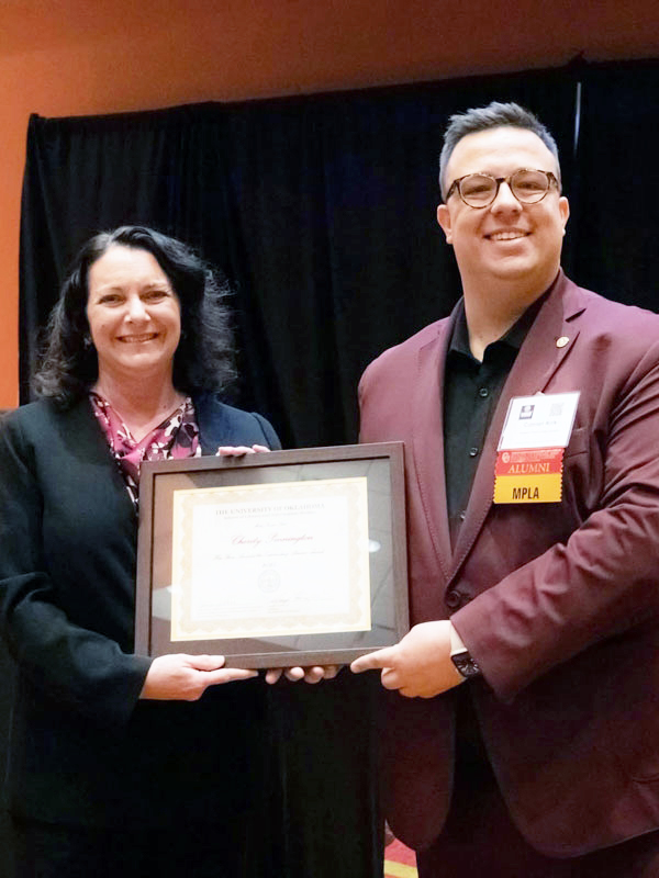 Pennington honored as recipient of OU’s SLIS Outstanding Alumni Award ...