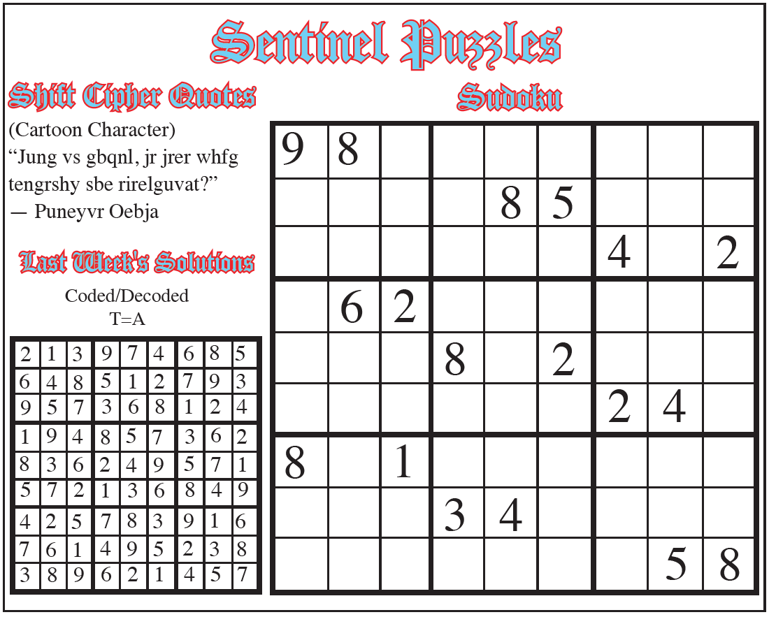 This Week’s Puzzles - November 27 2025 Edition - Johnston County Sentinel