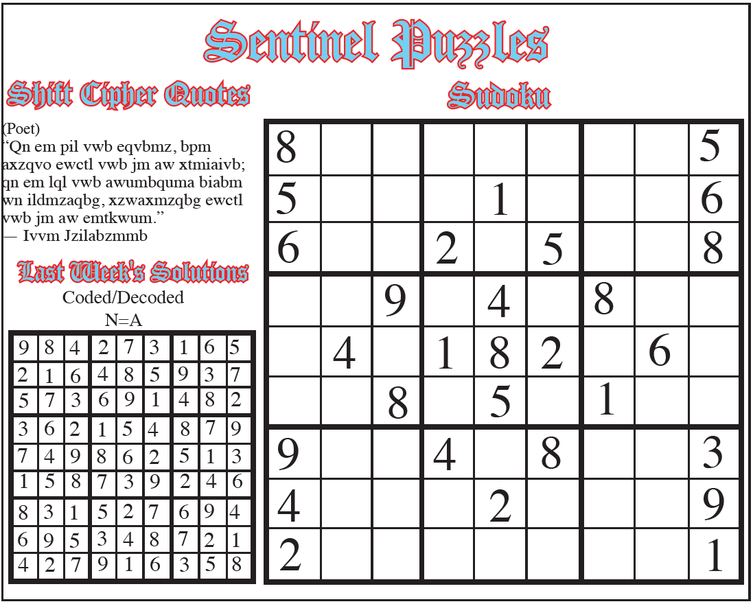 This Week’s Puzzles - December 4 2025 Edition - Johnston County Sentinel